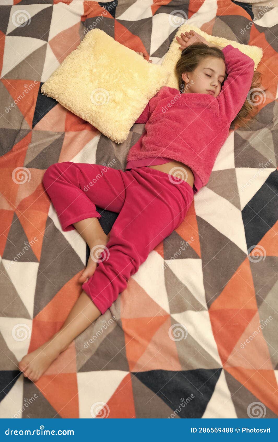 Teen Girl Sleep At Bedtime Teen Girl Sleep At Bedtime In Bed Stock