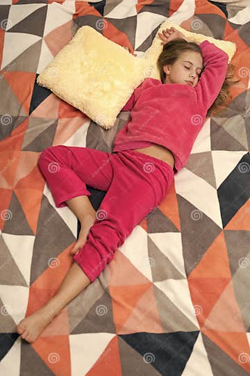 Teen Girl Sleep At Bedtime Teen Girl Sleep At Bedtime In Bed Stock