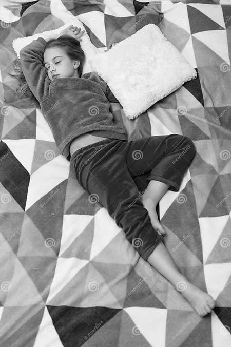 Teen Girl Sleep At Bedtime Teen Girl Sleep At Bedtime In Bed Stock
