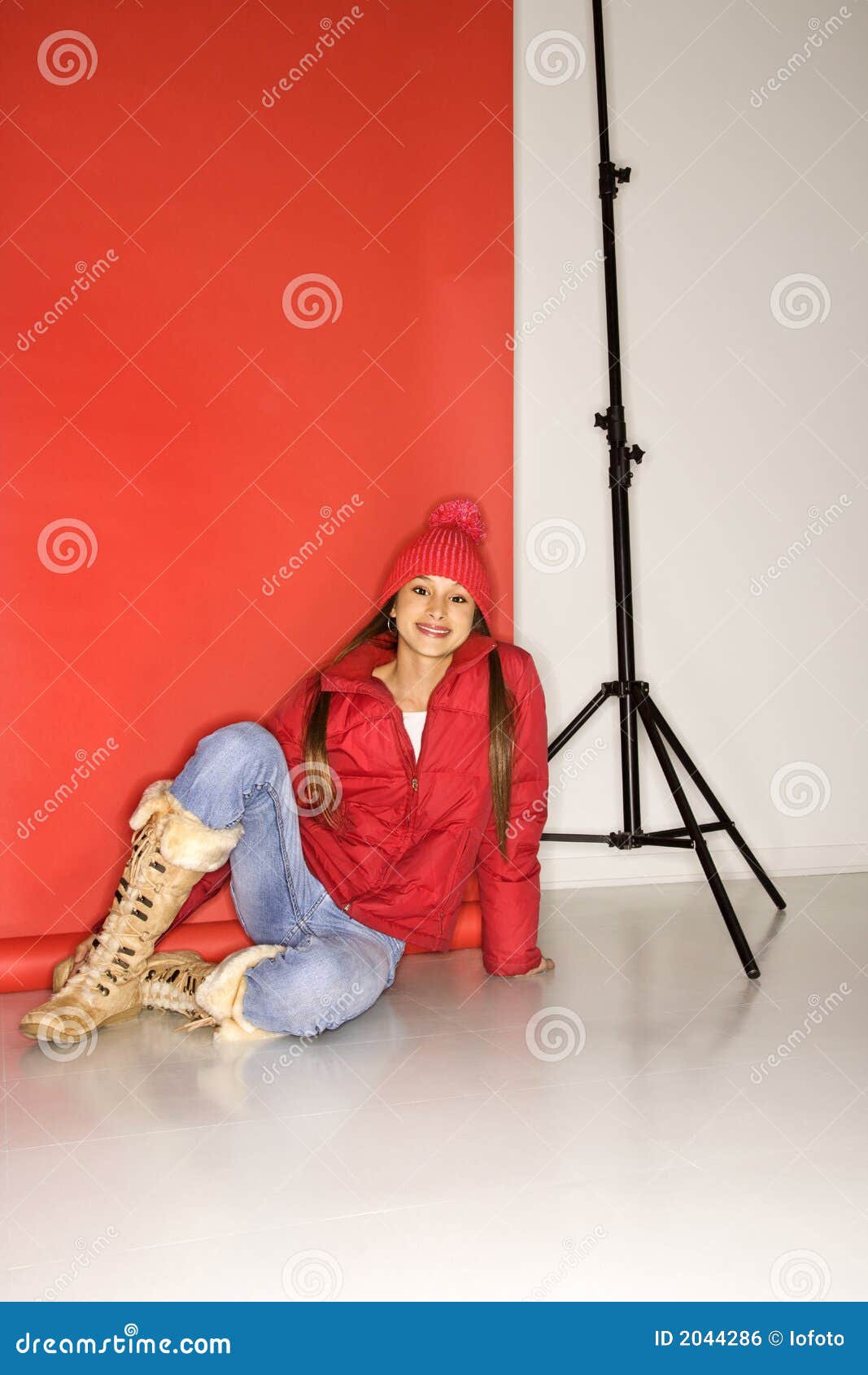Teen girl in studio. stock photo. Image of posed, shoot - 2044286
