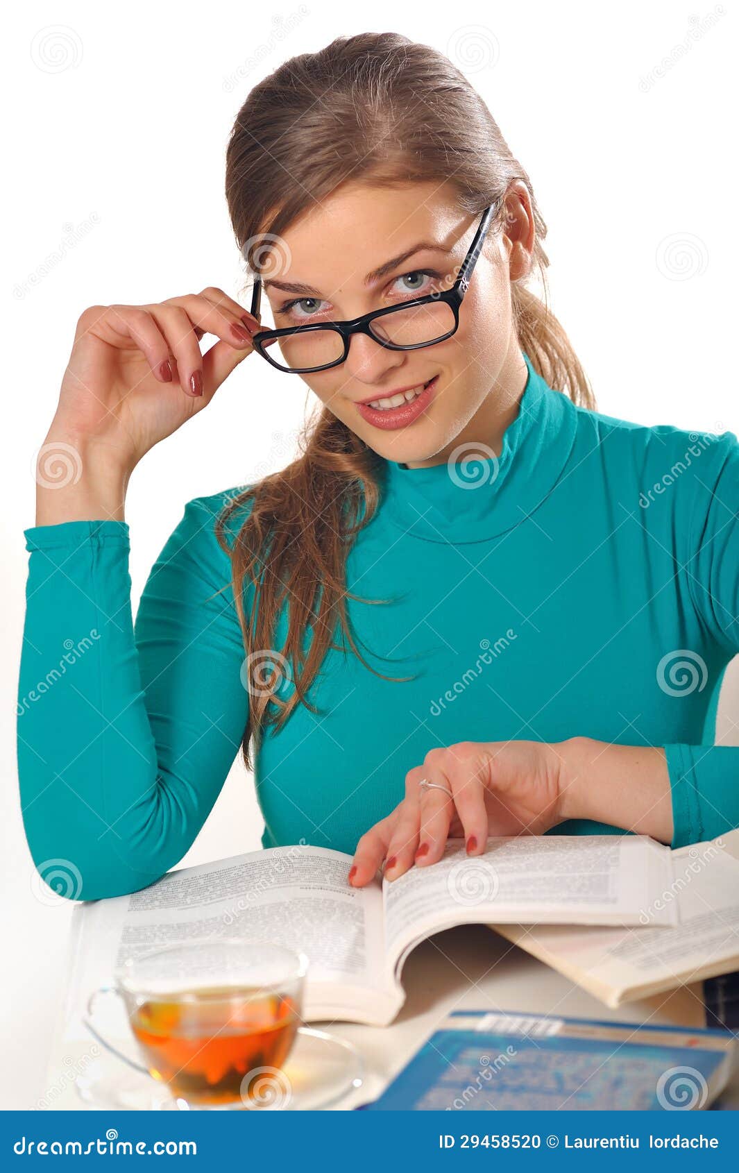 Teen girl studying stock photo. Image of adult, school - 29458520