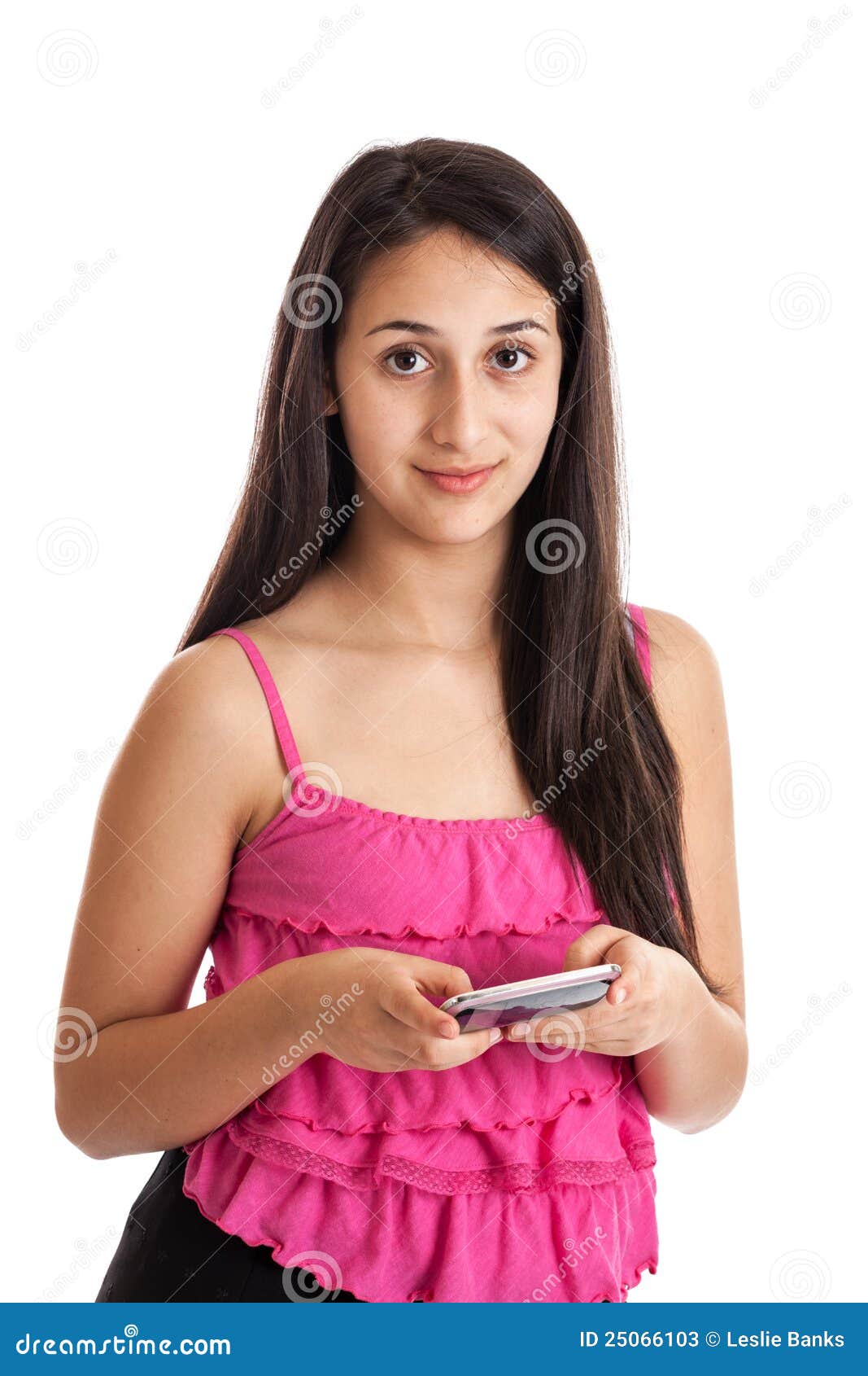 Teen girl texting stock image. Image of cellular, child - 25066103