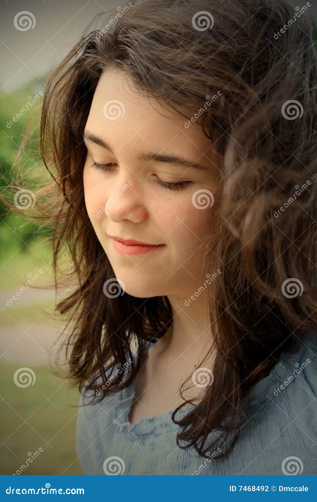 Teen girl thinking stock photo. Image of grin, lady, beautiful - 7468492