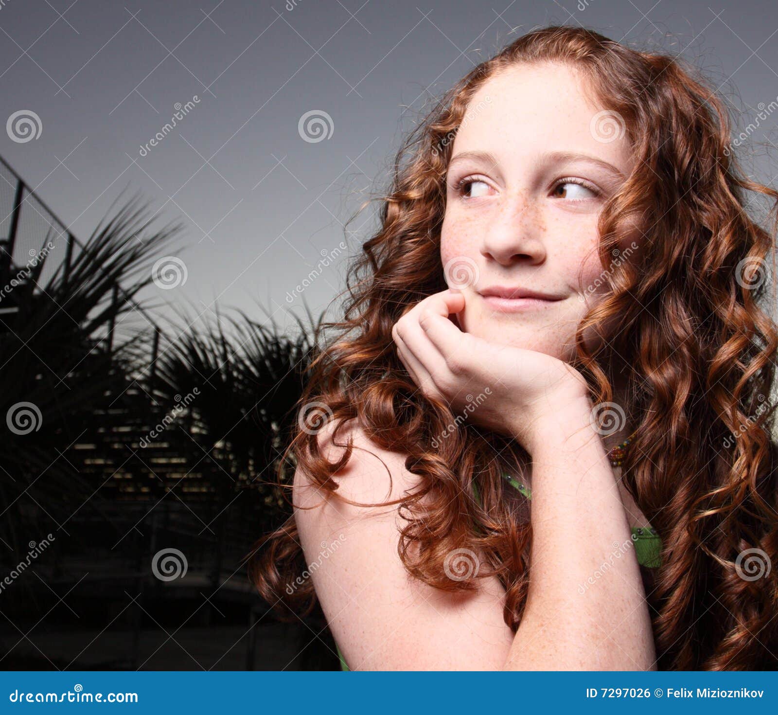 Teen Glancing Over Her Shoulder Stock Photo - Image of pretty, teen ...