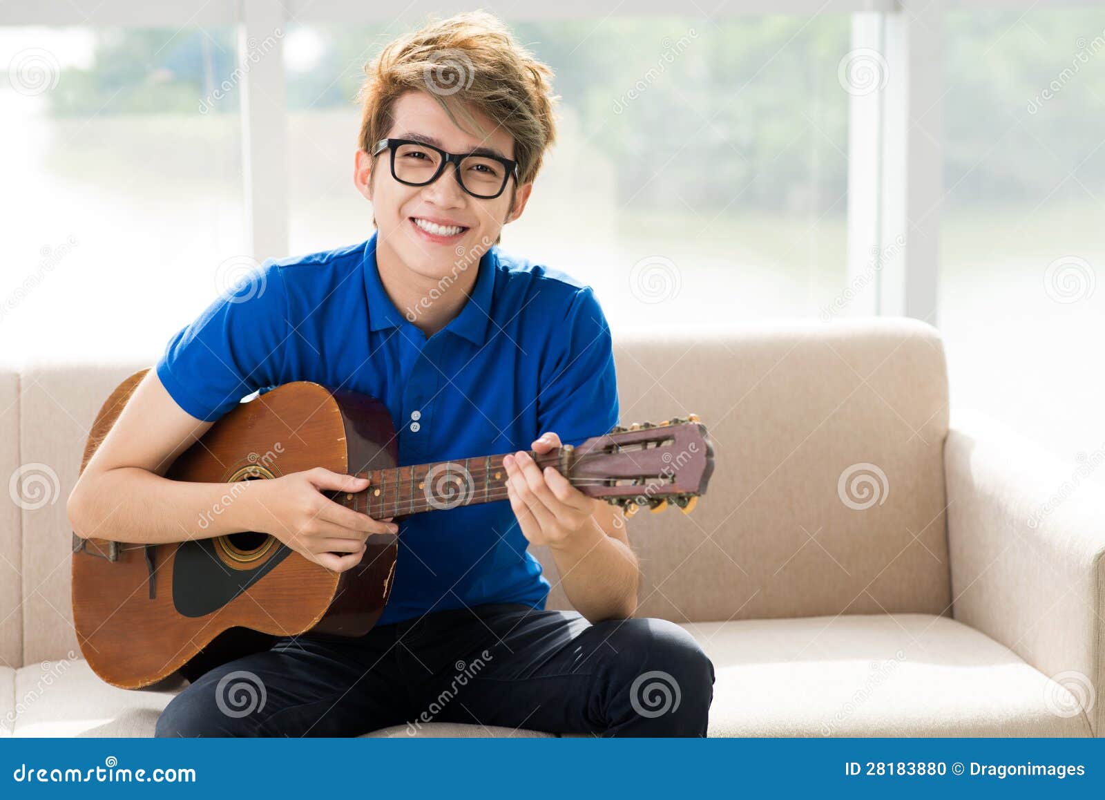 Teen guitarist stock photo. Image of instrument, perform - 28183880