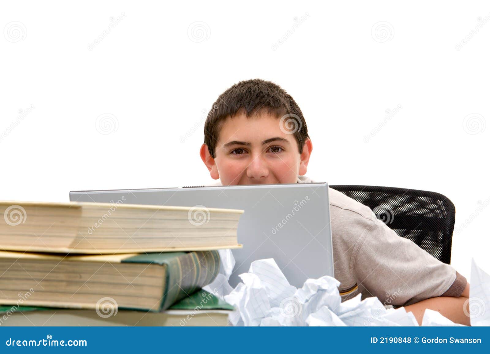 Teen Homework stock photo. Image of cheerful, casual, research - 2190848