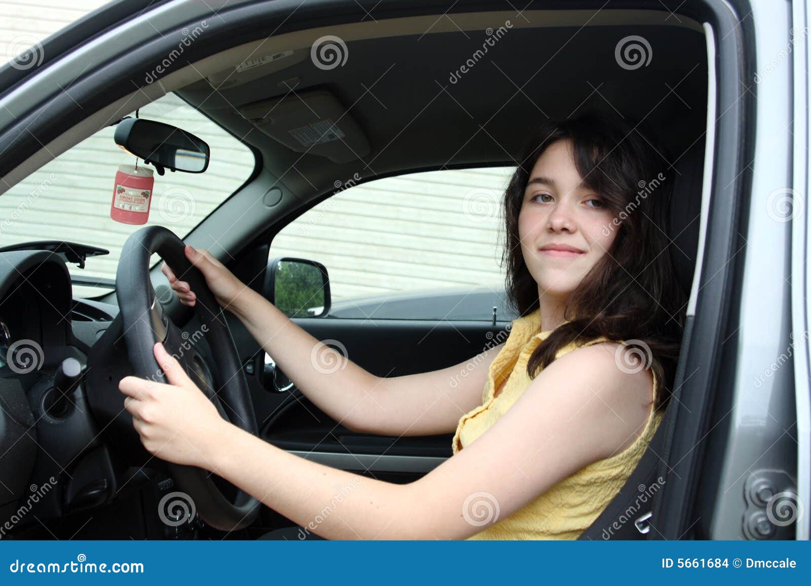 Teen Learning To Drive a Car Stock Photo - Image of teenagers, people ...