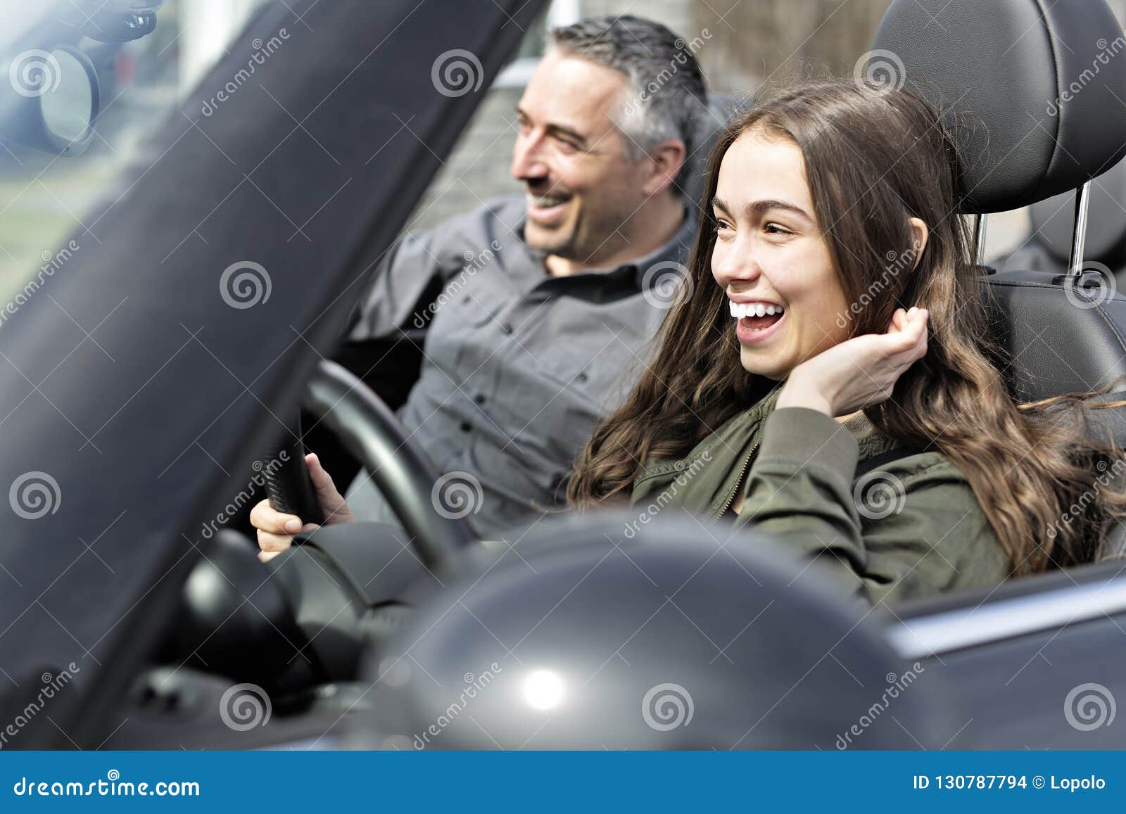 Teen Learning To Drive or Taking Driving Test. Stock Photo - Image of ...