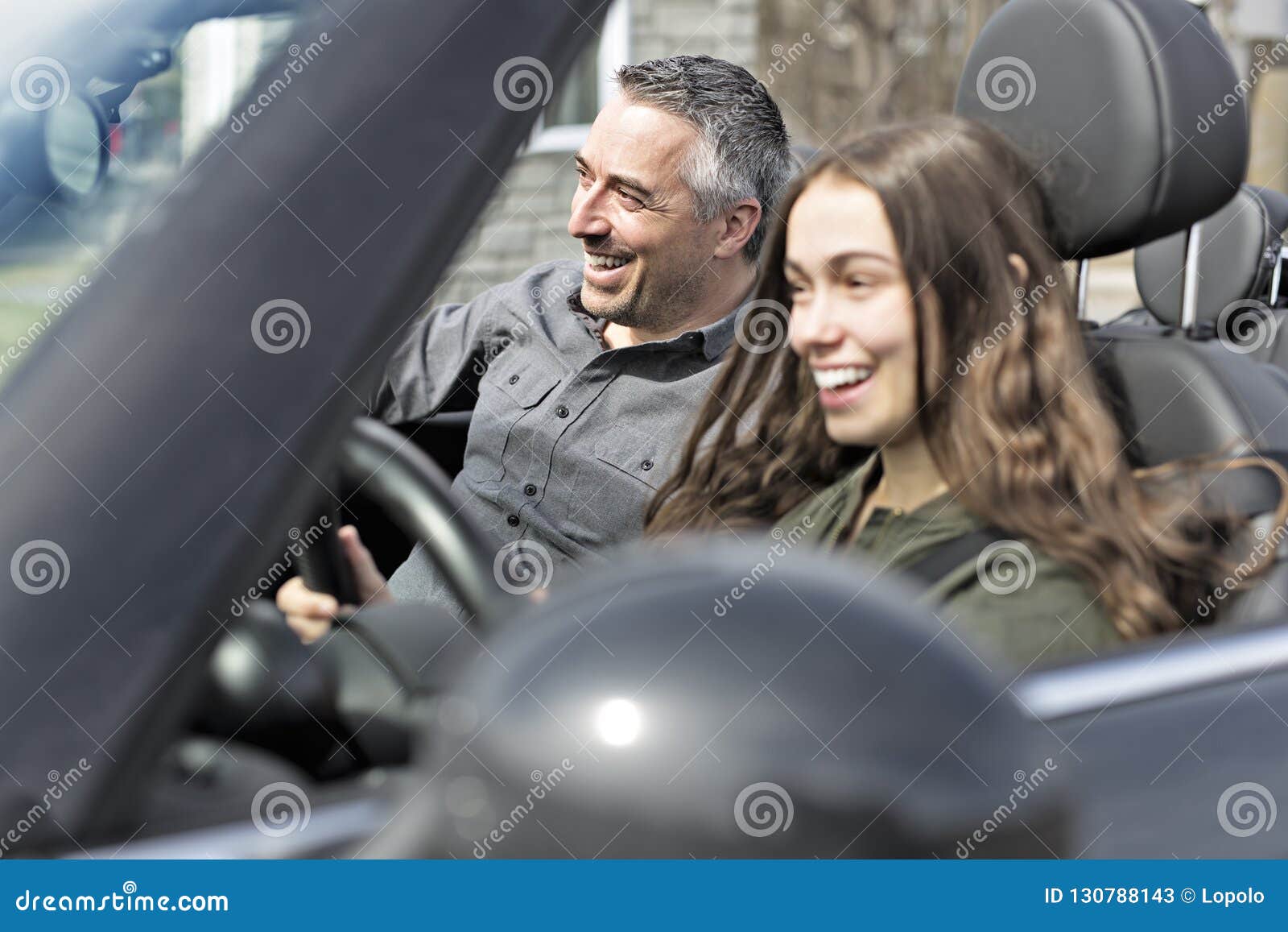 Teen Learning To Drive or Taking Driving Test. Stock Image - Image of ...