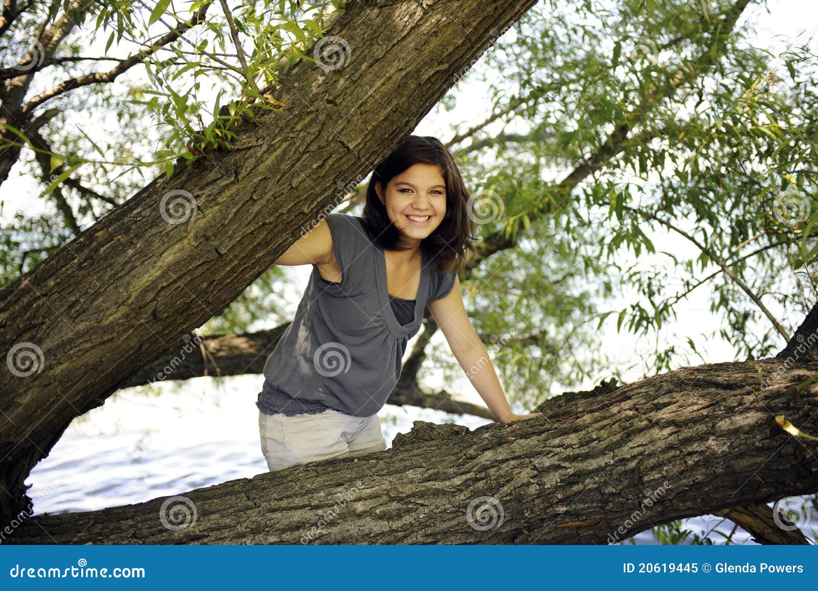 Teen between the Limbs stock image. Image of outdoors - 20619445