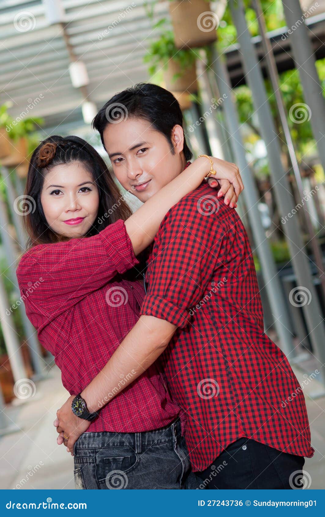 Teen Lovers Enjoy in Thailand Stock Photo - Image of grass, nature ...