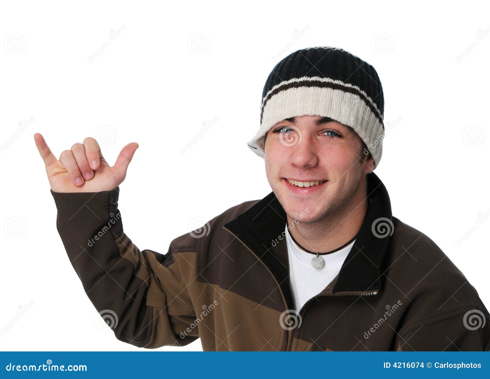 Teen Making a Hand Loose Sign Stock Photo - Image of signs, handsome ...