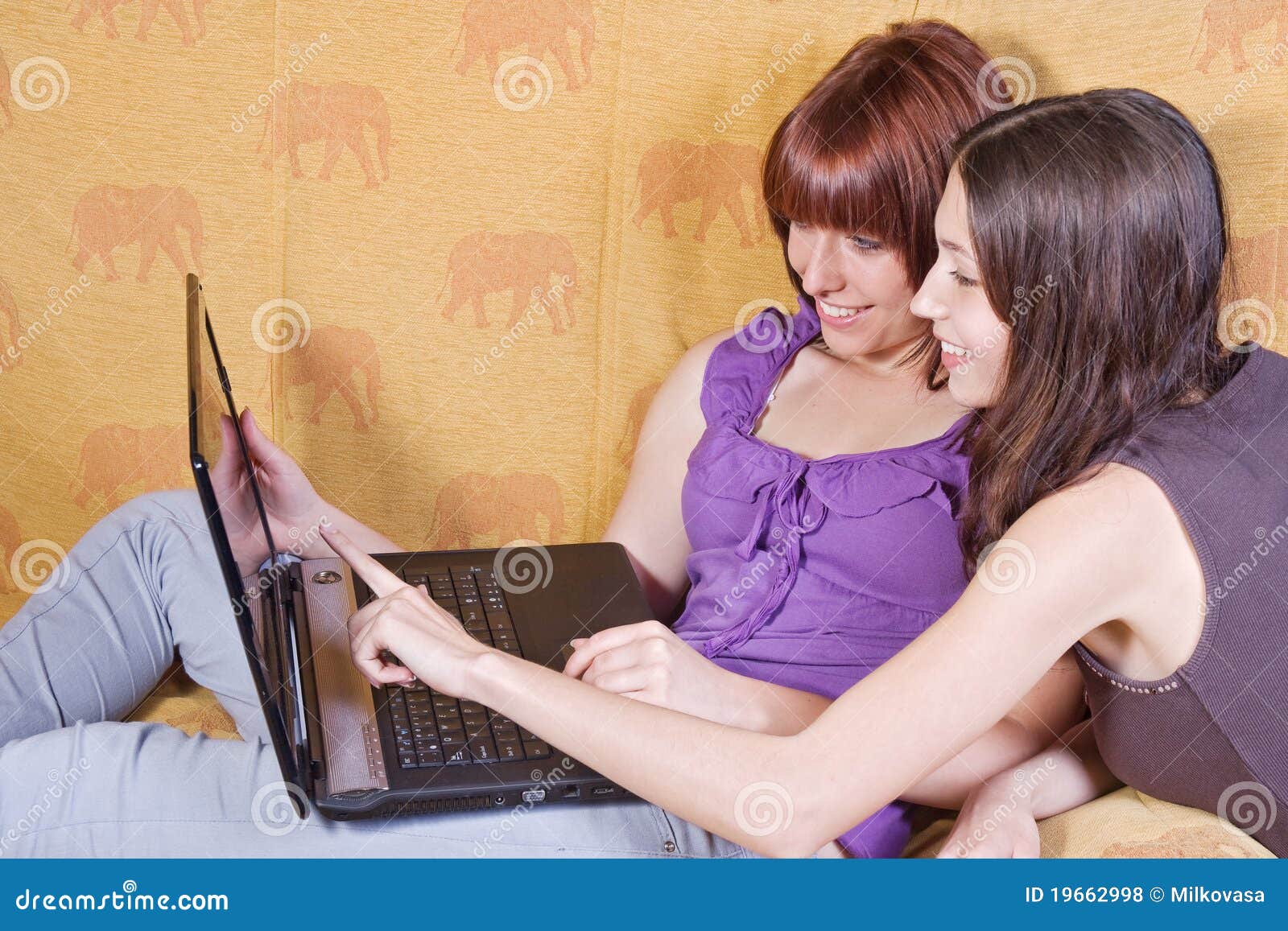 Teen with notebook stock photo. Image of indoors, laptop - 19662998