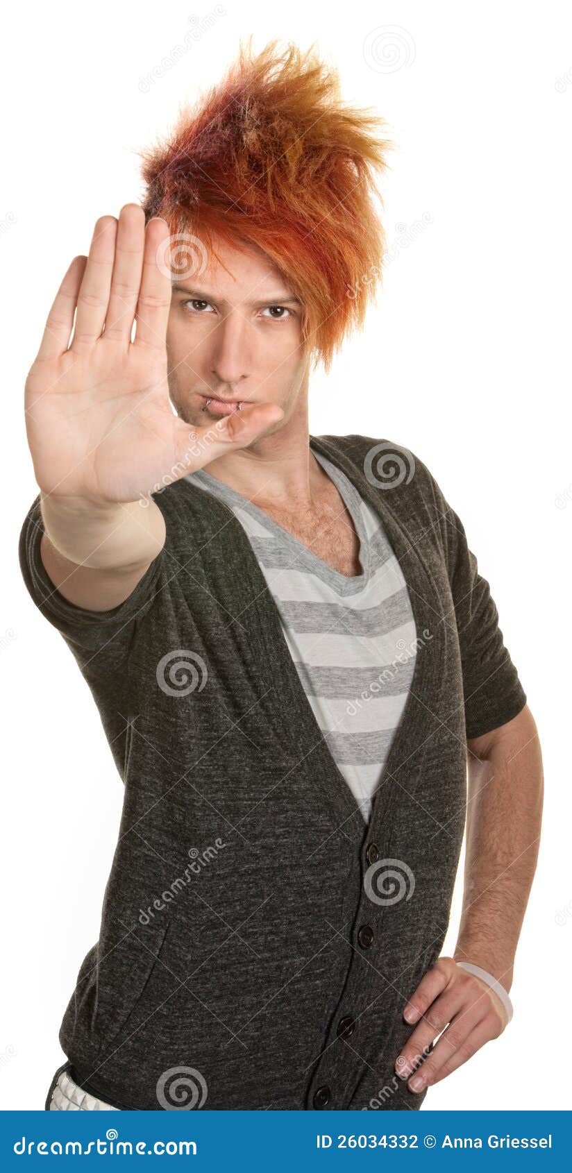 Teen with Palm Out stock photo. Image of european, attitude - 26034332