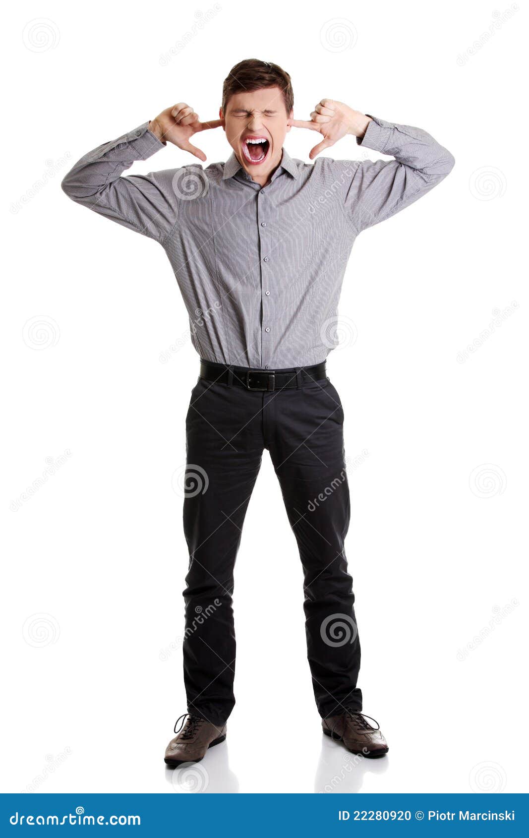 Teen plugging her ears stock photo. Image of expression - 22280920