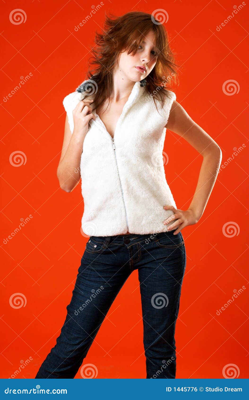 Teen pose. stock photo. Image of posh, glorious, clean - 1445776