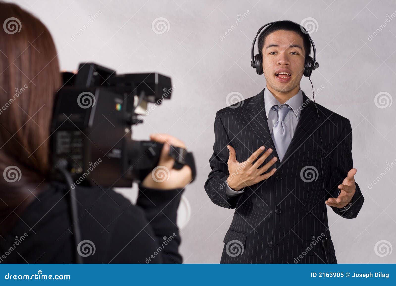 Teen reporter stock image. Image of satellite, microphone - 2163905