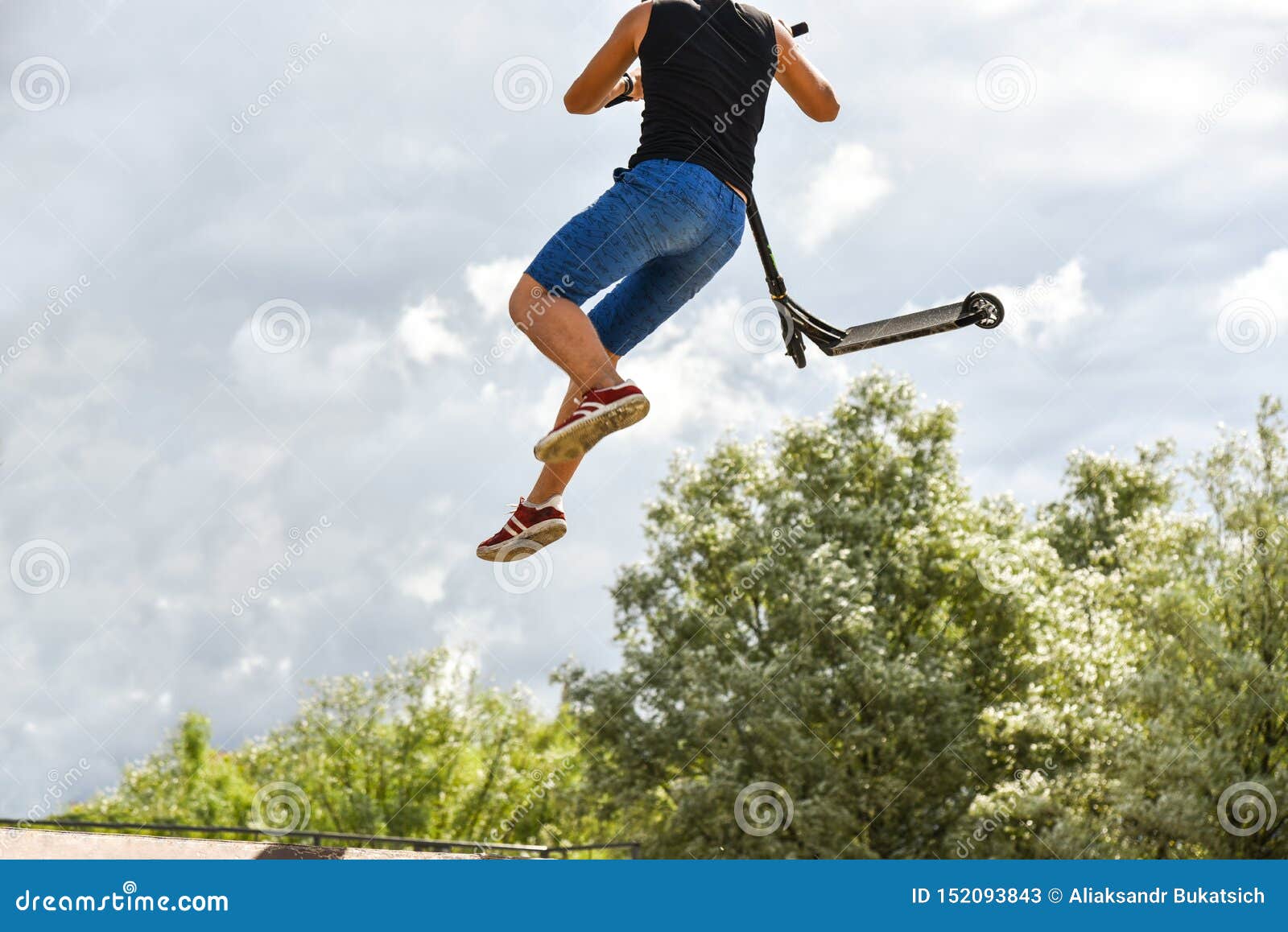 Teen Rides on an Extreme Scooter Stock Image - Image of teen, ride ...