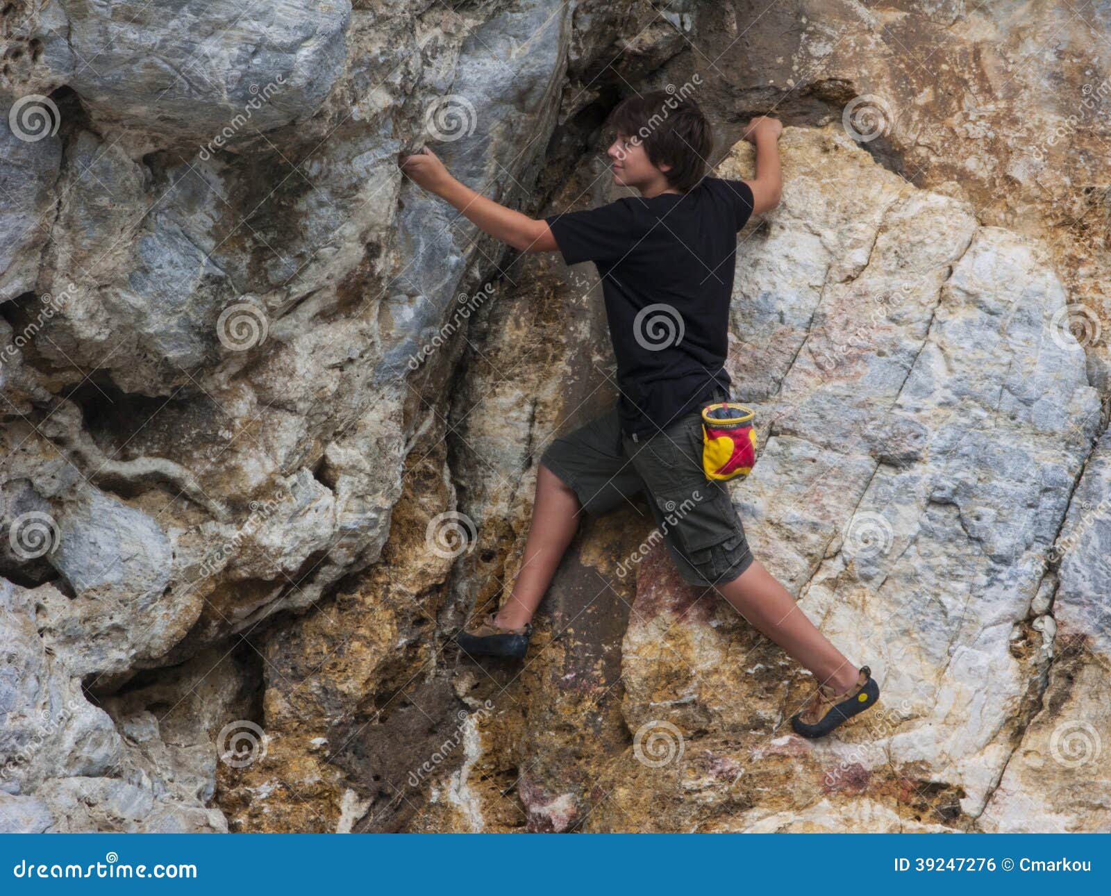Teen rock climbing stock photo. Image of activity, hike - 39247276