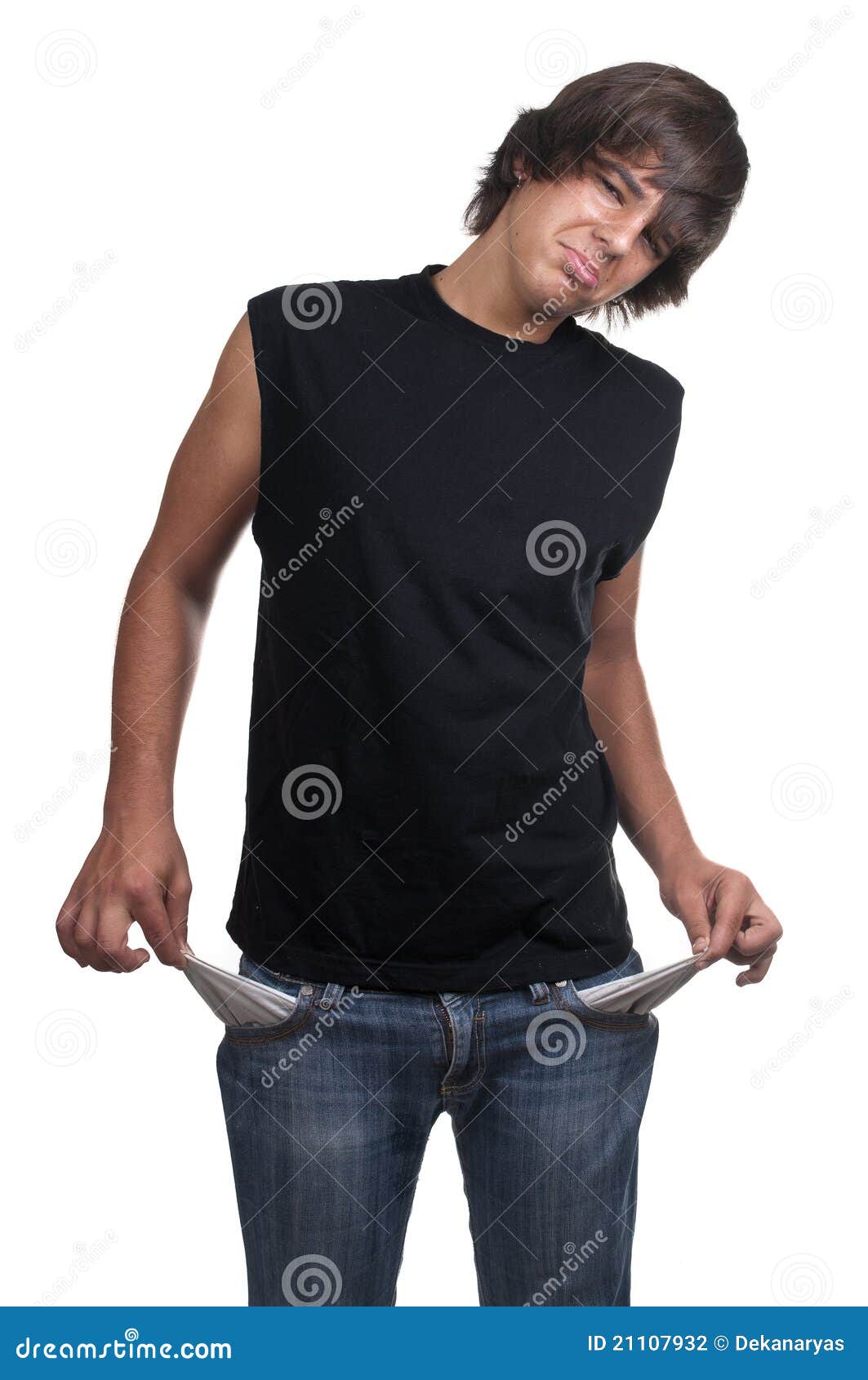 Teen Showing His Empty Pockets Picture. Image: 21107932