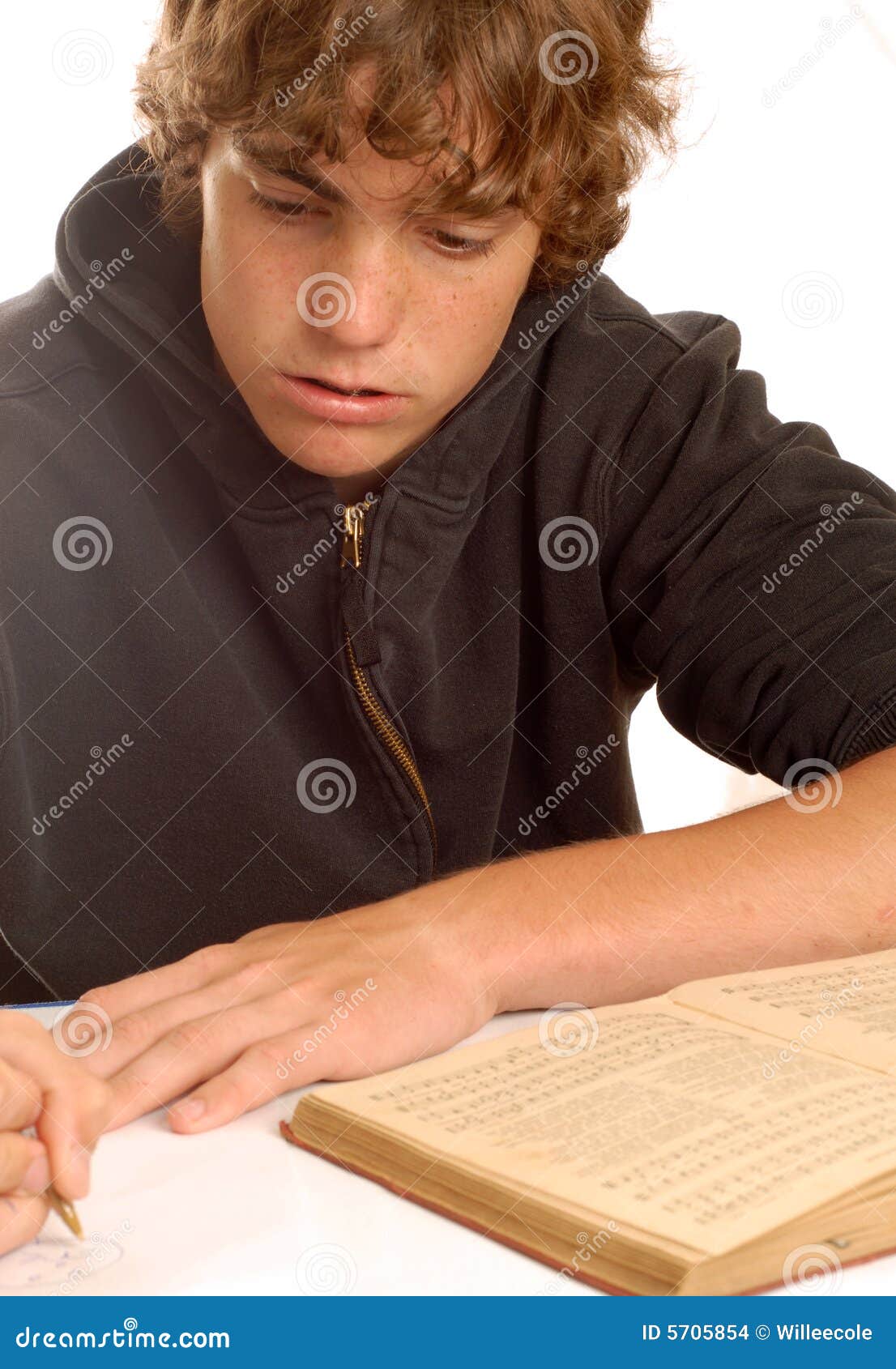 Teen Student Doing Homework Stock Photo - Image of creative, home: 5705854