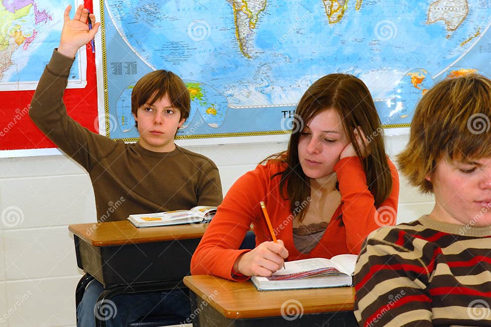 Teen Student with Question stock photo. Image of learn - 1830618