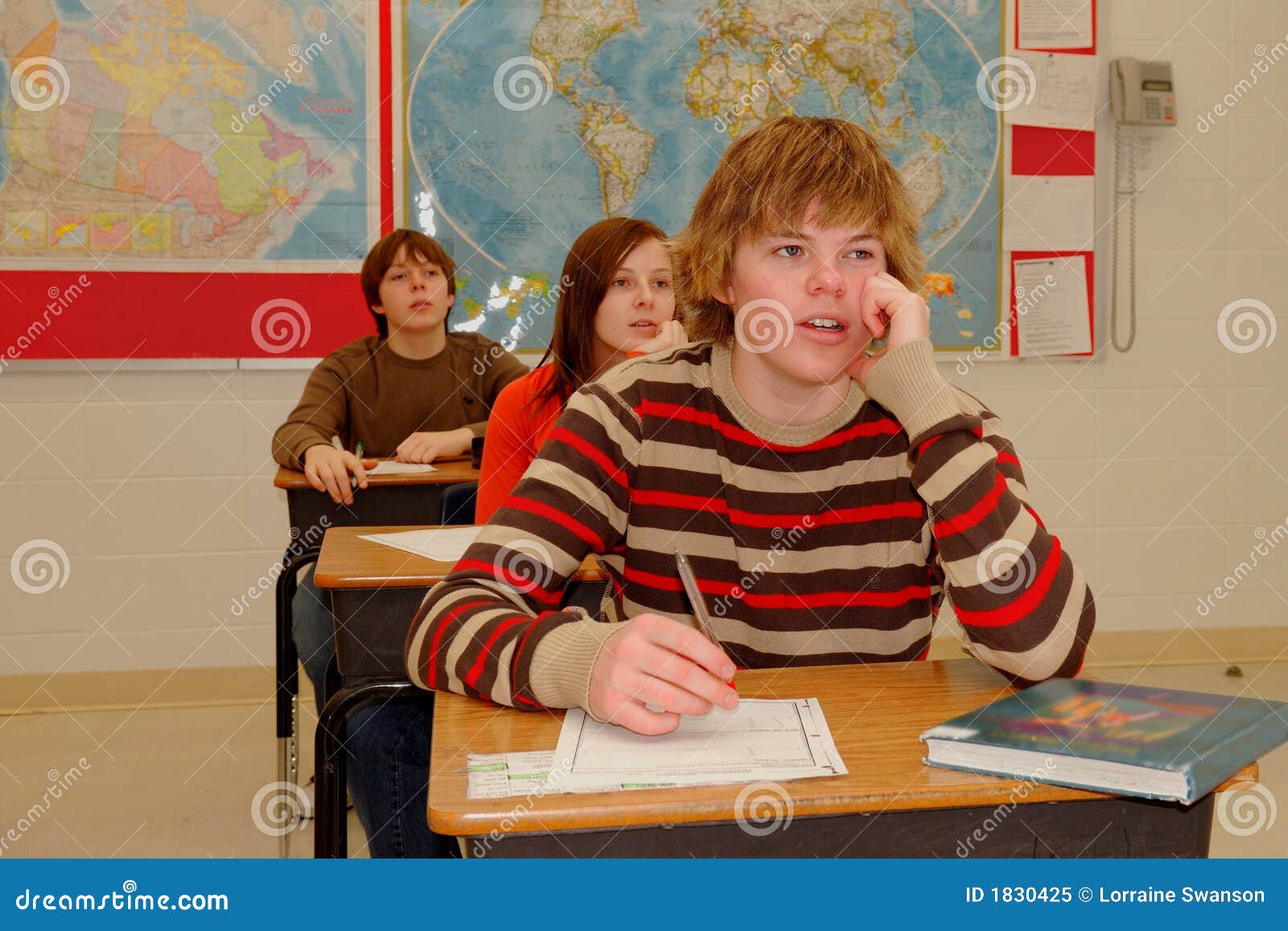 Teen Students Learning stock image. Image of kids, room - 1830425