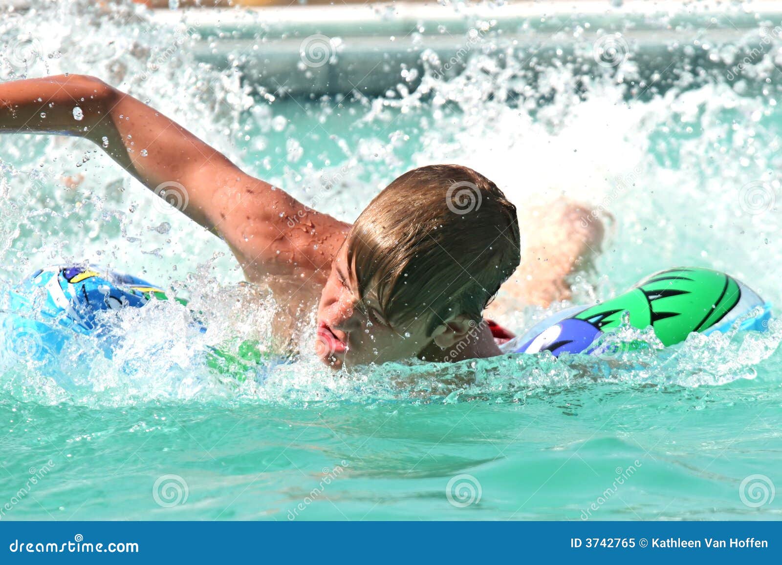 Teen Boy Swimming In Pool Royalty-Free Stock Image | CartoonDealer.com ...