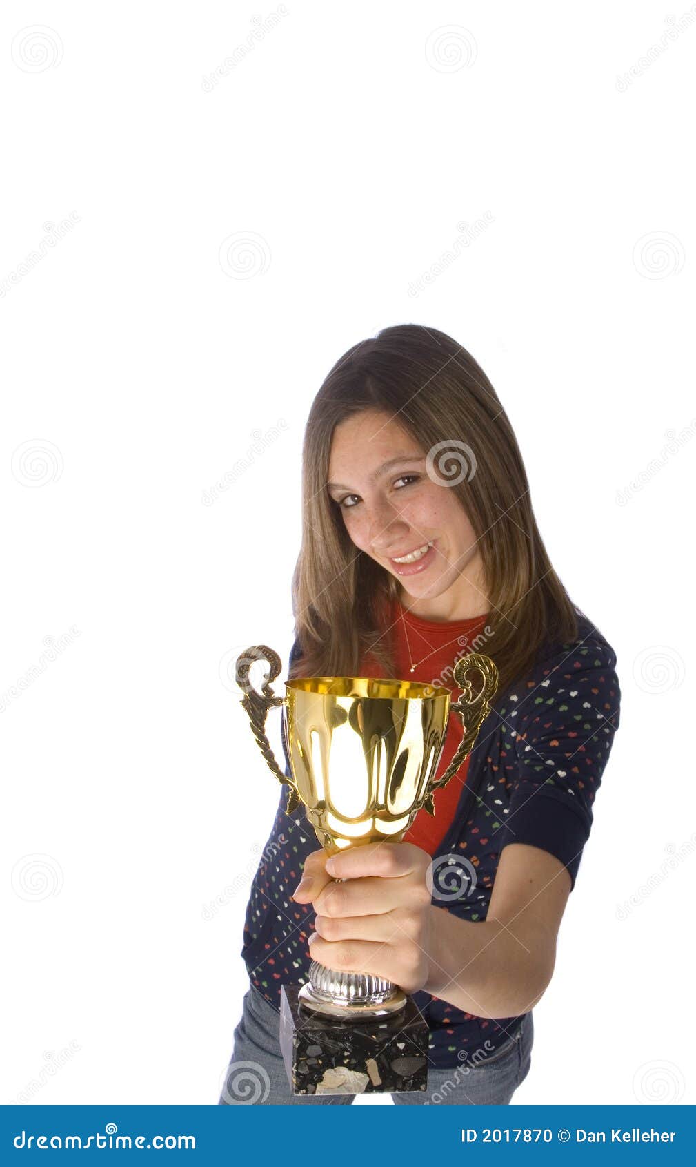 Teen with Trophy Presentation Stock Photo - Image of place, teenager ...