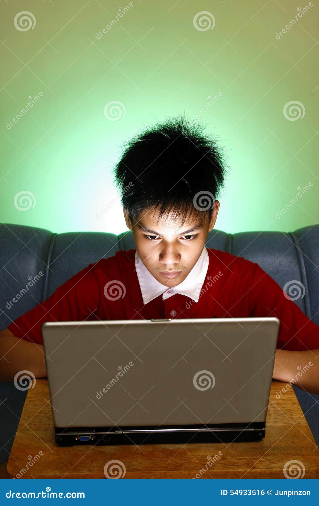Teen Using a Laptop Computer Stock Photo - Image of gadget, technology ...