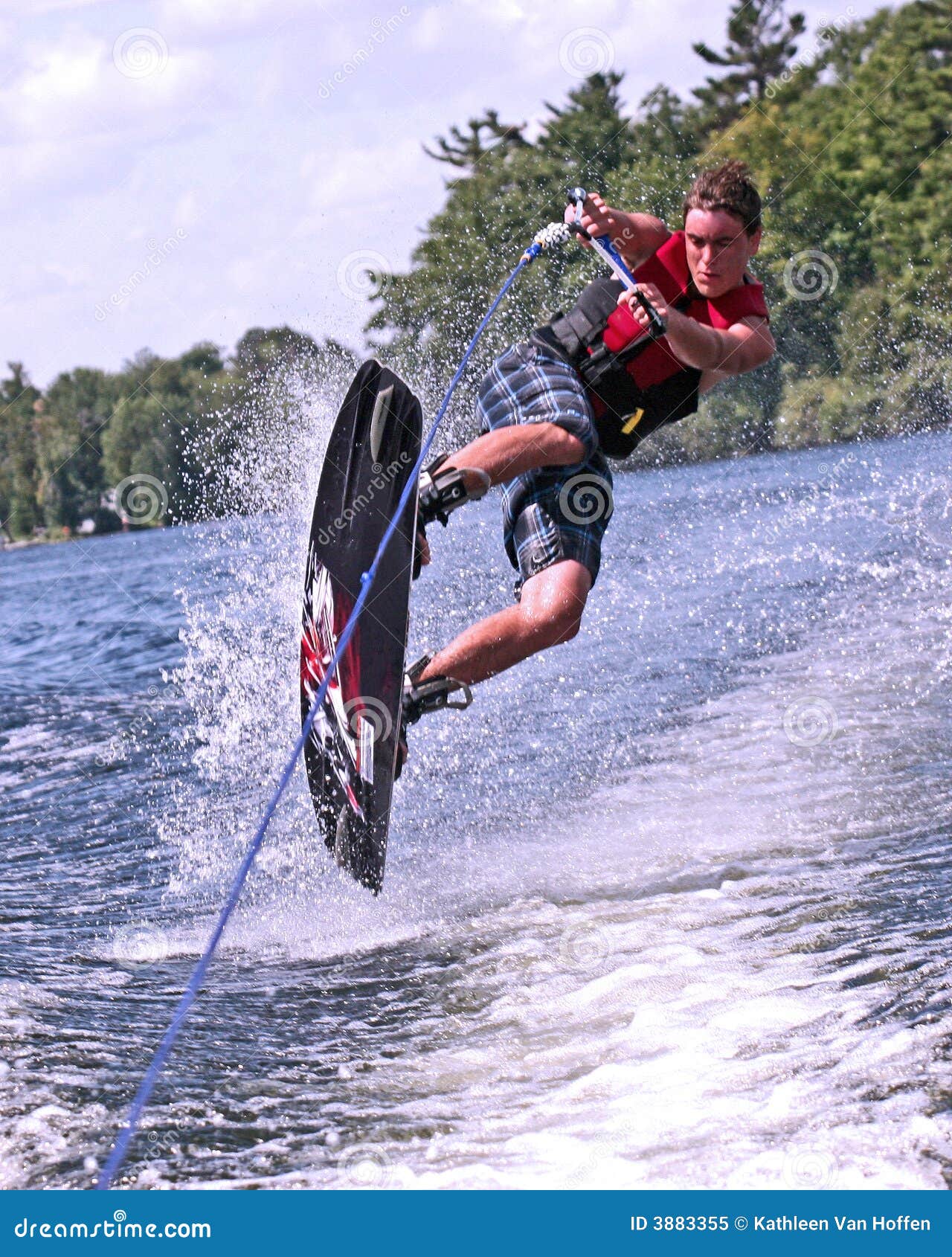 Teen on wakeboard stock image. Image of jump, teen, athletic - 3883355