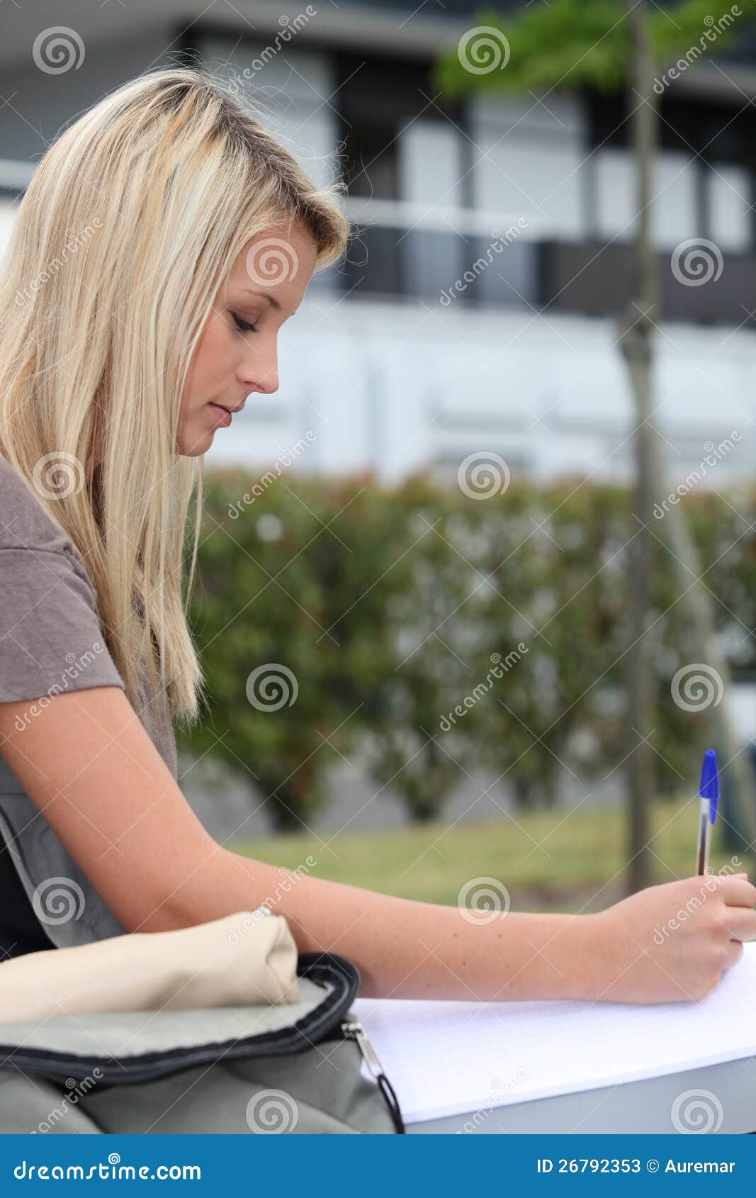 Teen writing a letter stock image. Image of writing, girl - 26792353