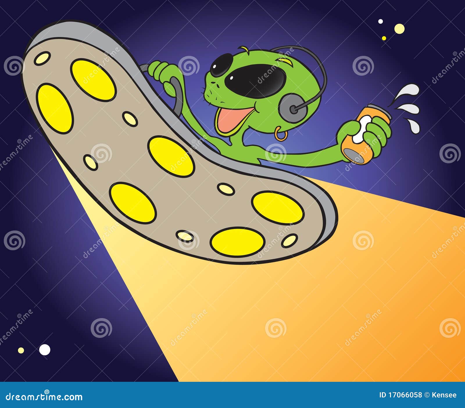 Teenage alien joyride stock vector. Illustration of singing - 17066058