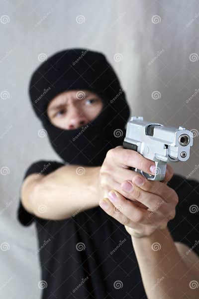 Teenage armed robber stock photo. Image of injure, firearm - 19343662