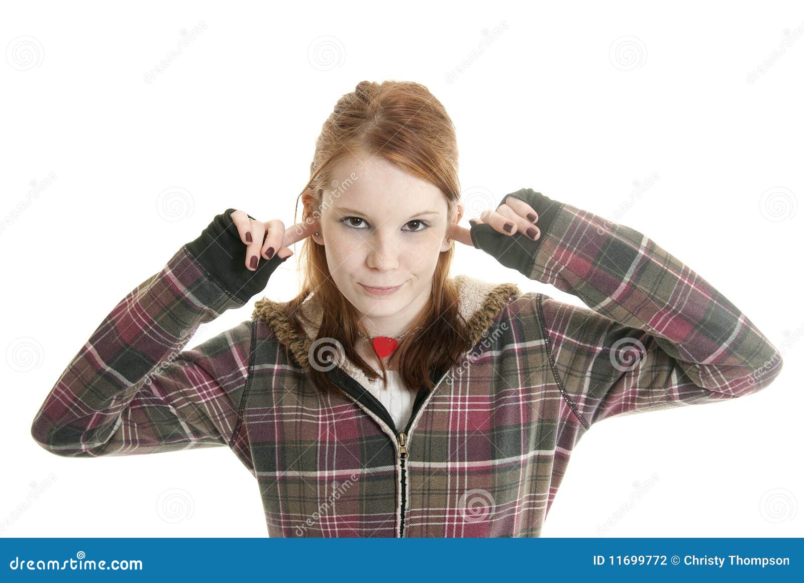 Defiant Teenage Girl With Her Mother Crying On The Background Royalty ...