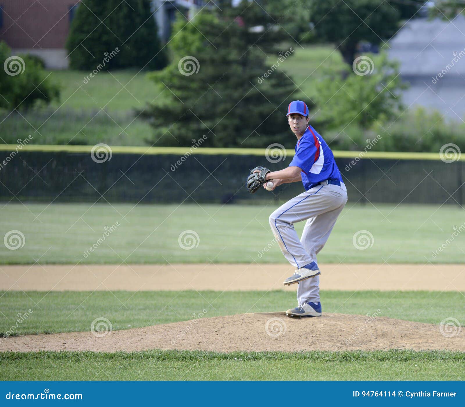 Teenage baseball pitcher stock photo. Image of pitcher - 94764114