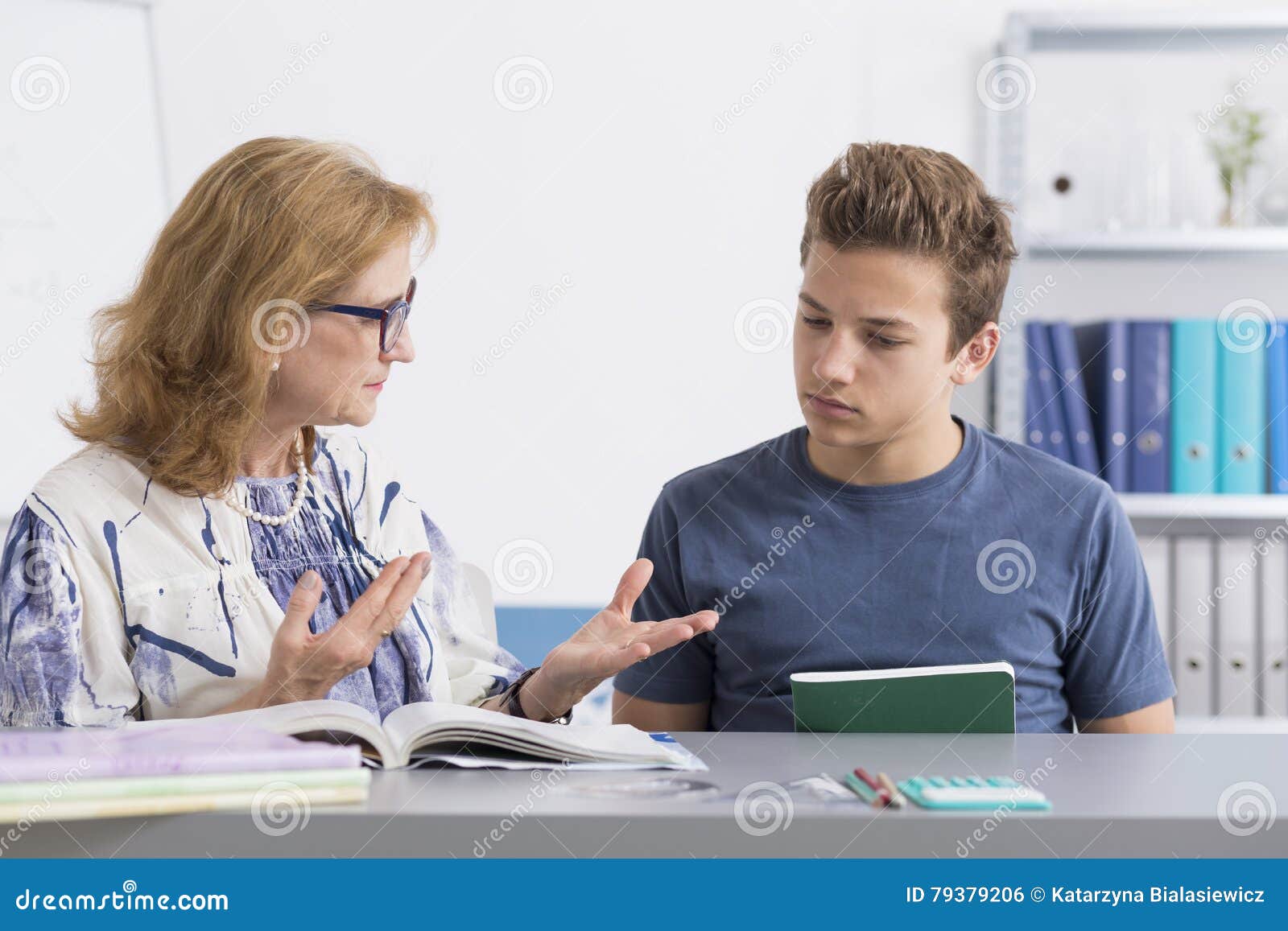 Teenage Boy Having Private Lesson Stock Photo - Image of focus ...