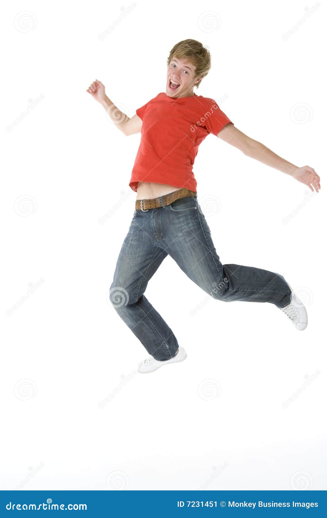 Teenage Boy Jumping in the Air Stock Image - Image of copy, young: 7231451