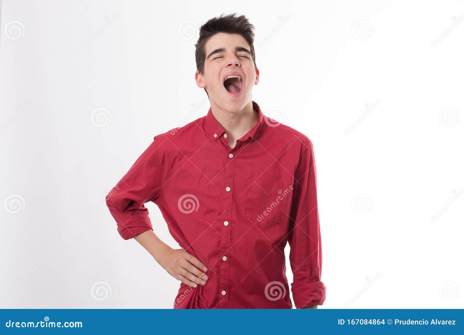 Teenage Boy with Pain Expression Stock Photo - Image of tiredness ...