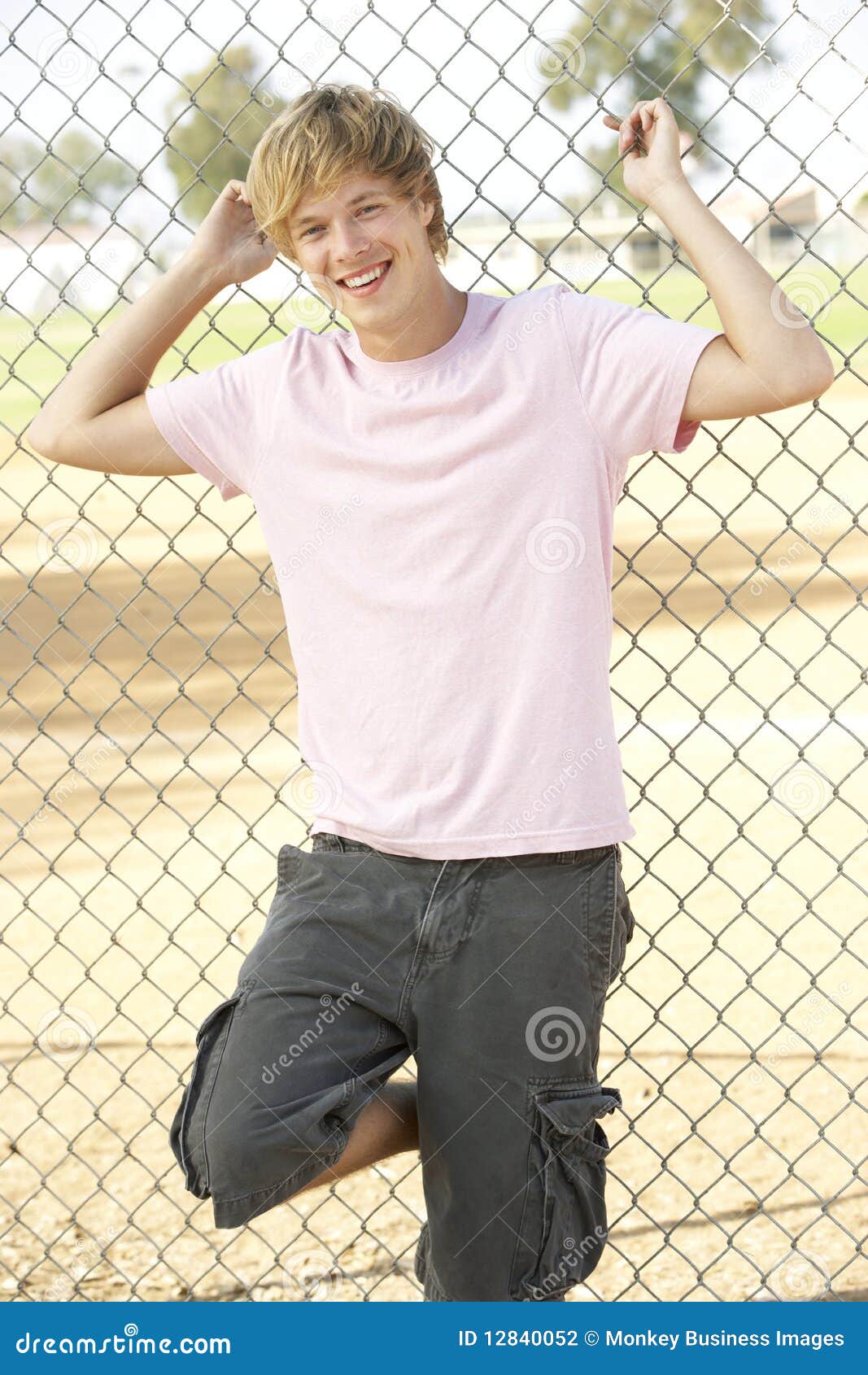 Teenage Boy in Playground stock photo. Image of happy - 12840052