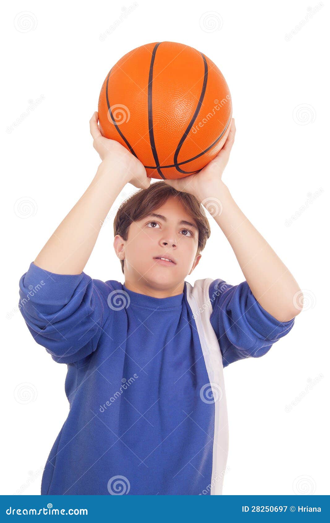 Teenage Boy Playing Basketball Royalty Free Stock Photography - Image ...