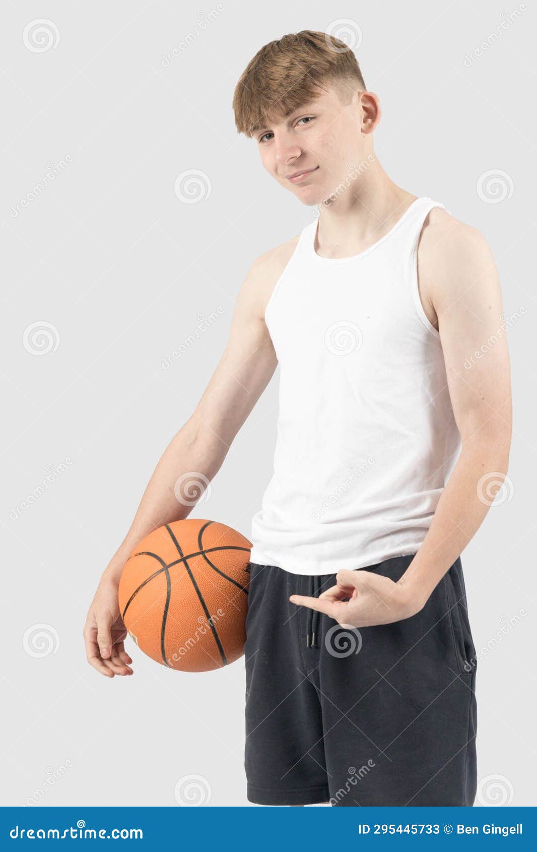 Teenage Boy Playing Basketball Stock Image - Image of athlete, action ...