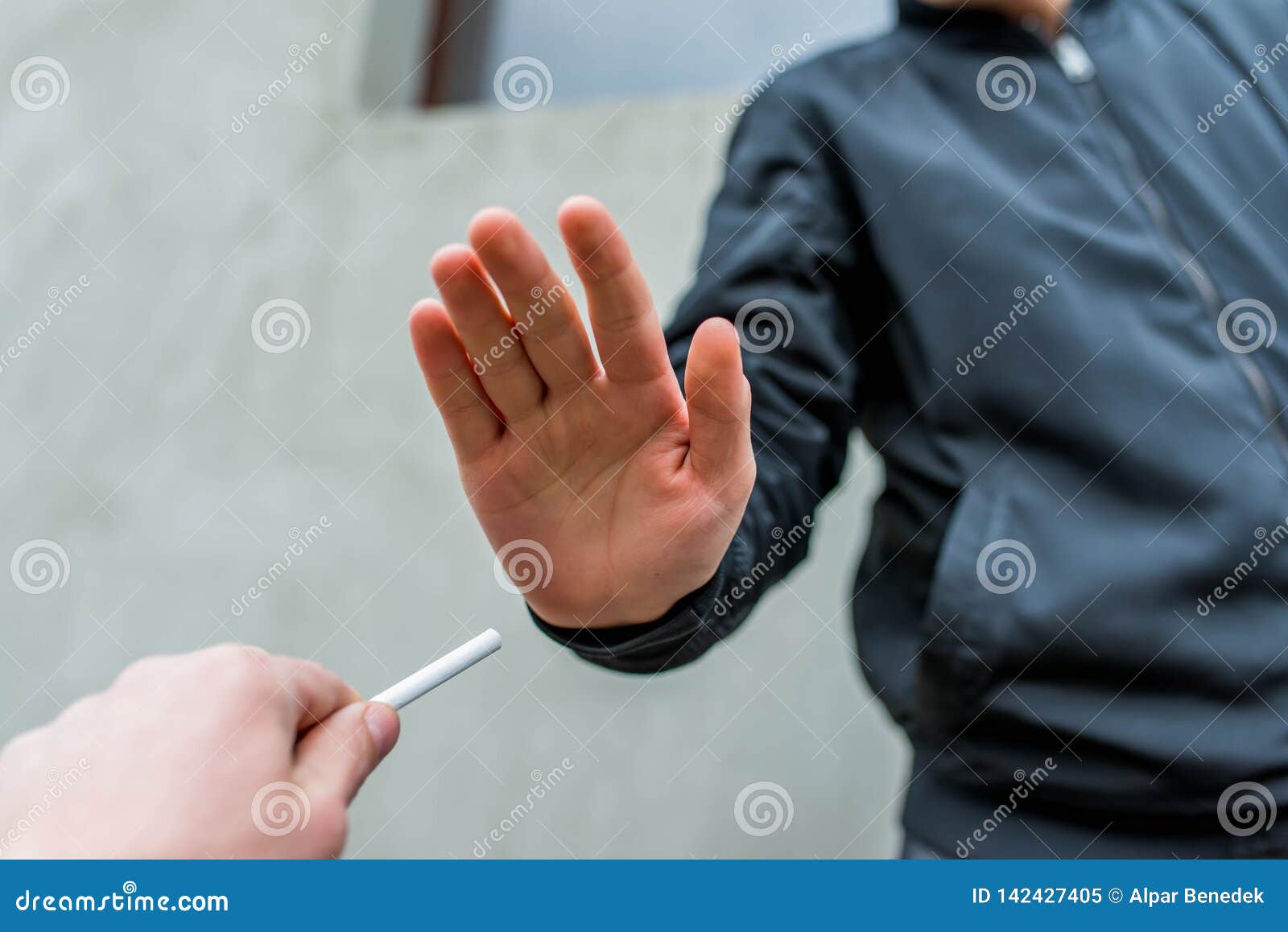 Teenage Boy Refusing a Cigarette. Stock Image - Image of broken ...