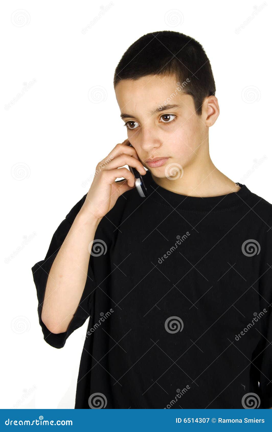 Teenage Boy in a Serious Conversation Stock Image - Image of phone ...