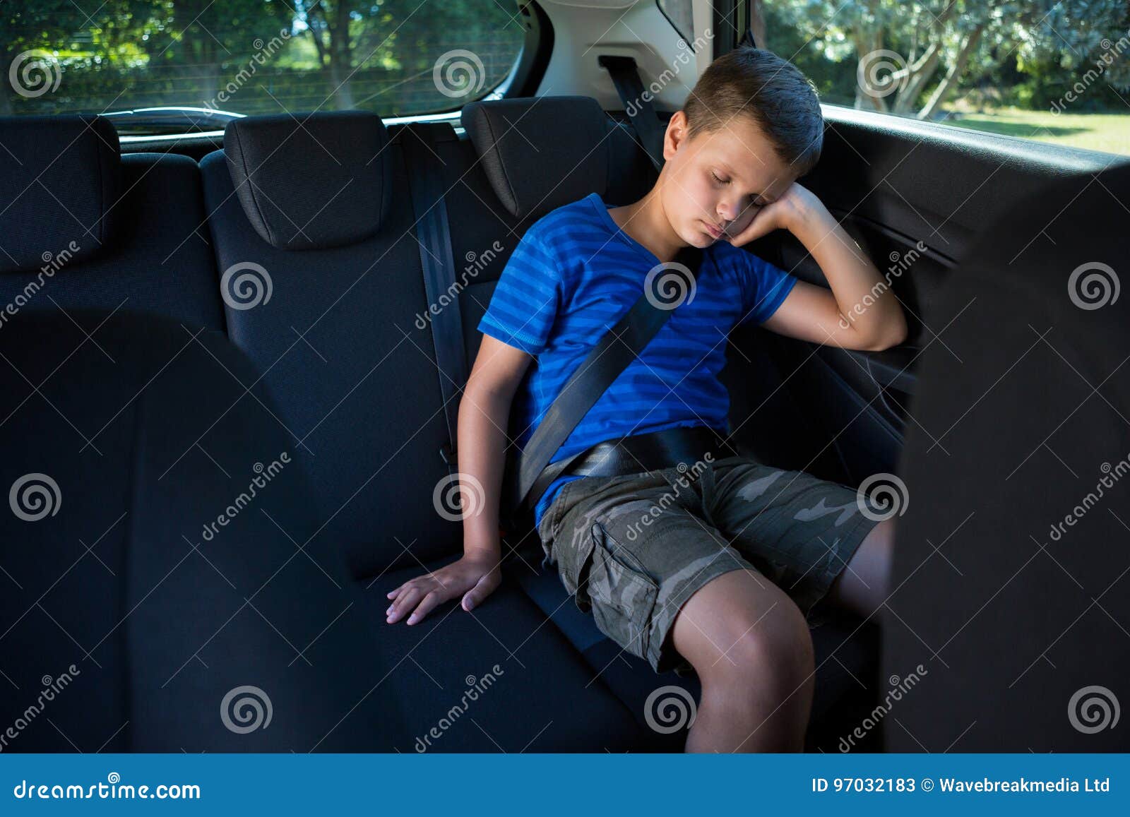 Teenage Boy Sleeping in the Car Stock Image - Image of relaxed, sleepy ...