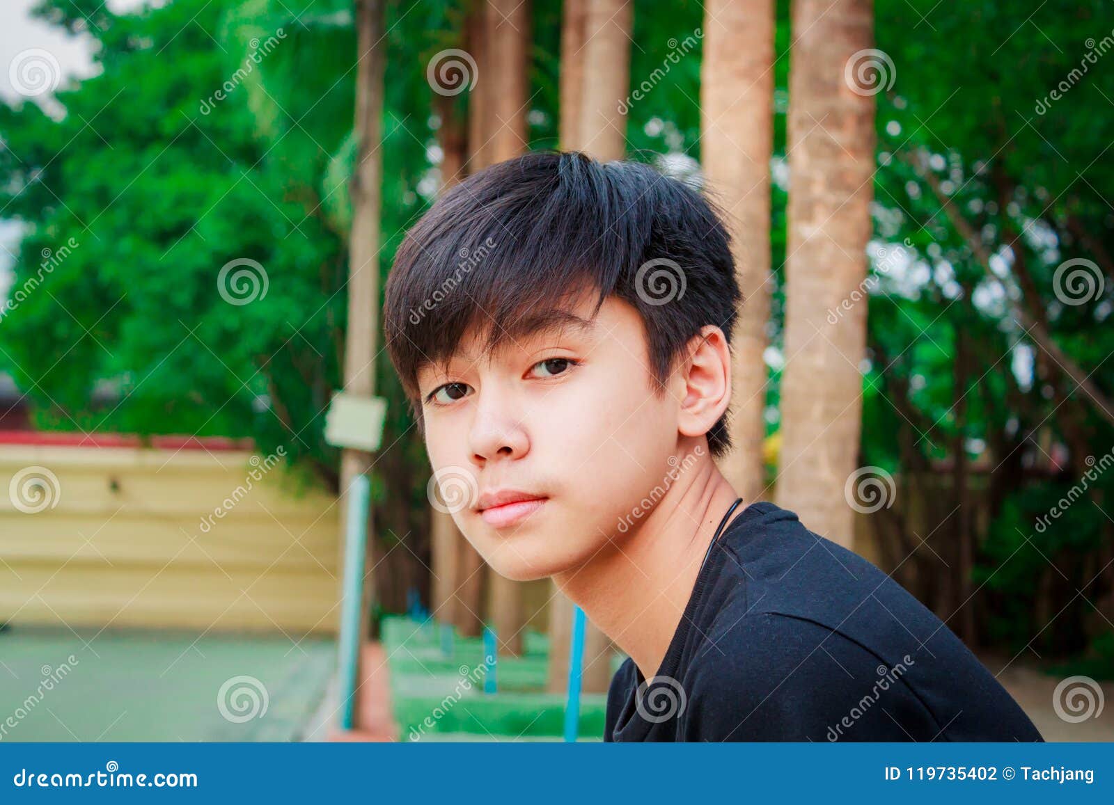 Teenage boy in Thailand. stock photo. Image of portrait - 119735402