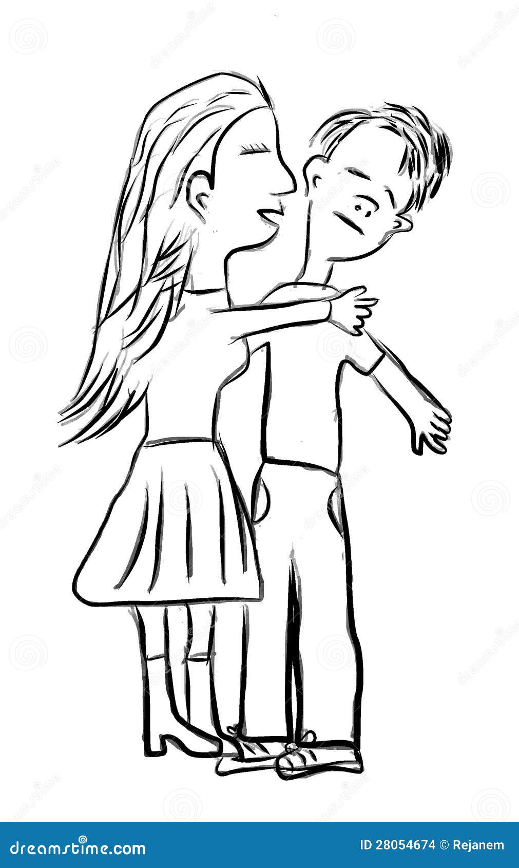Teenage couple stock illustration. Illustration of white - 28054674