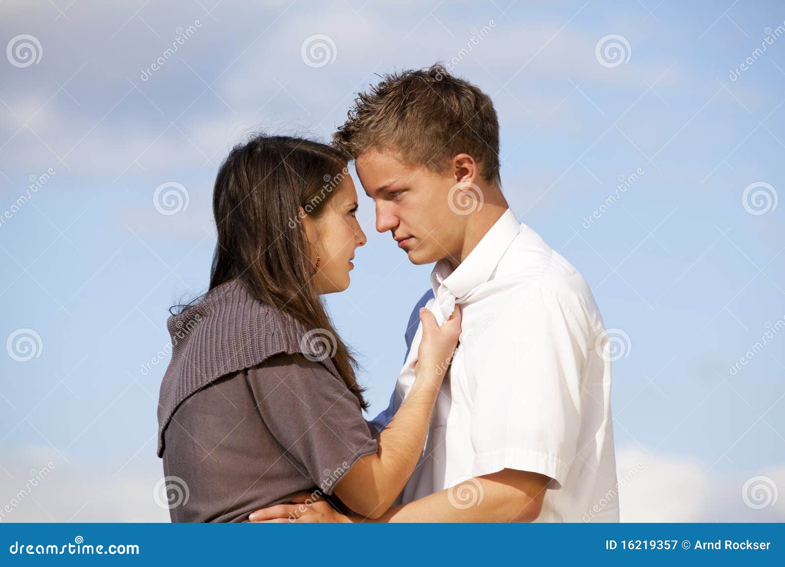 Teenage Couple Having a Dispute Stock Image - Image of caucasian ...