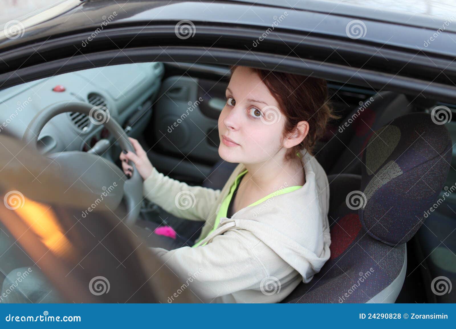Teenage driver stock photo. Image of color, automobile - 24290828