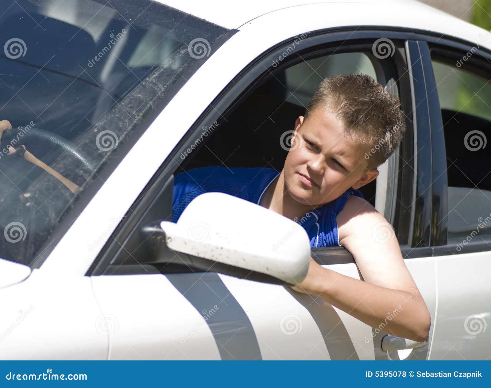 Teenage driver stock photo. Image of seat, driver, outside - 5395078